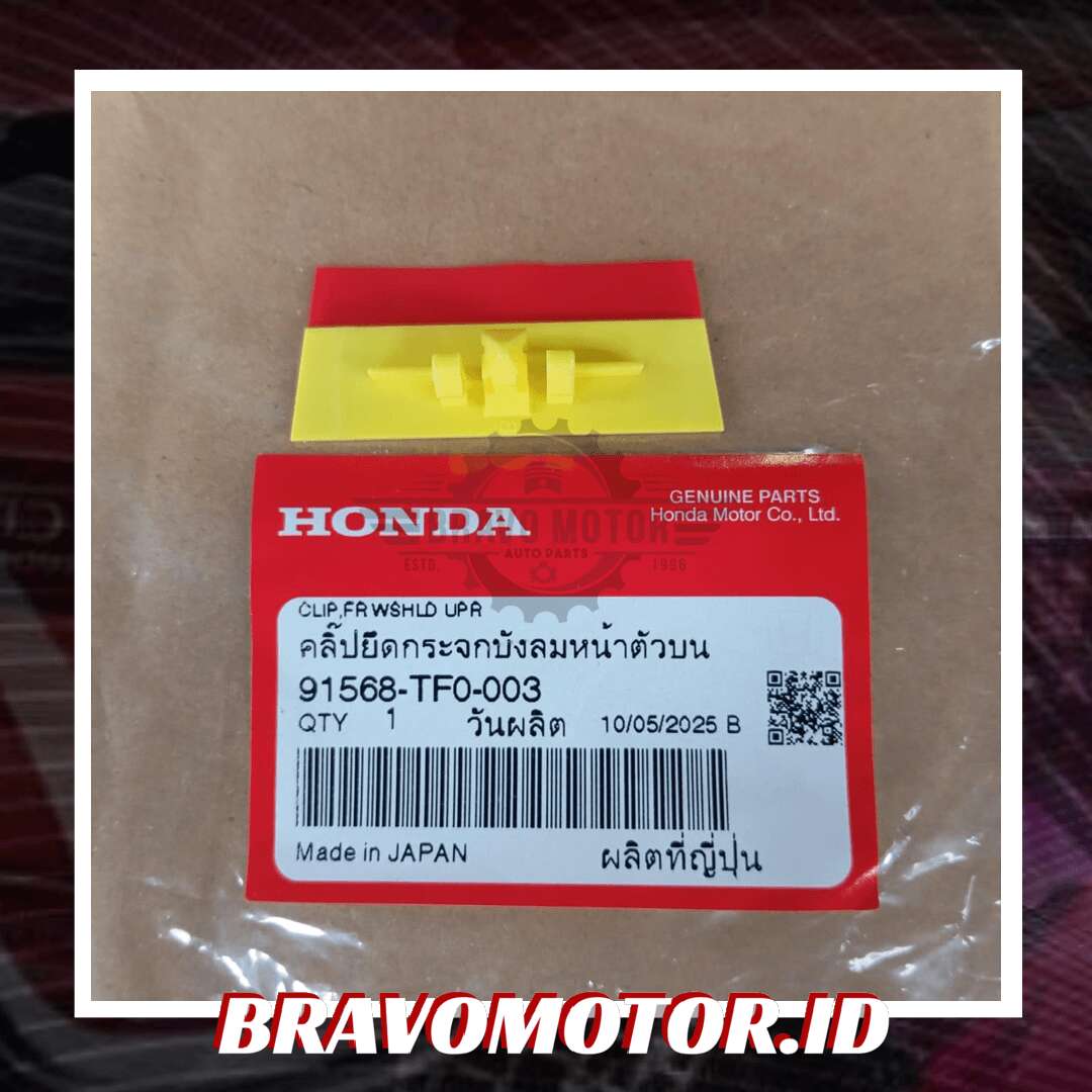 Original 91568-TF0-003 CLIP depan WINDSHIELD UPPER – Bravo Motor ...